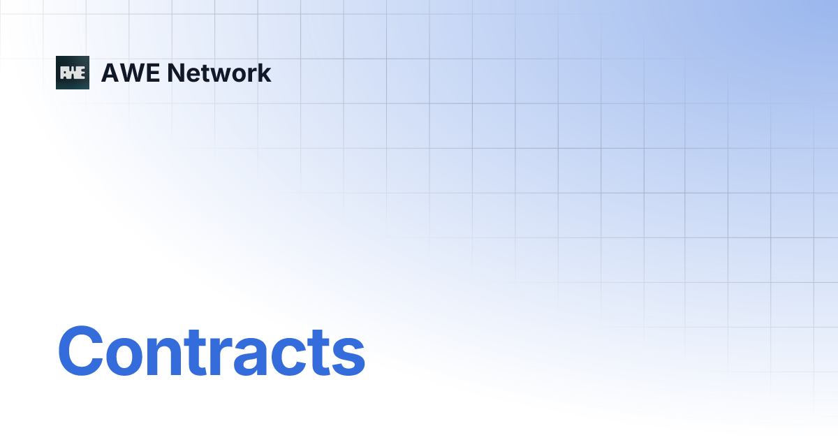 Contracts | AWE Network