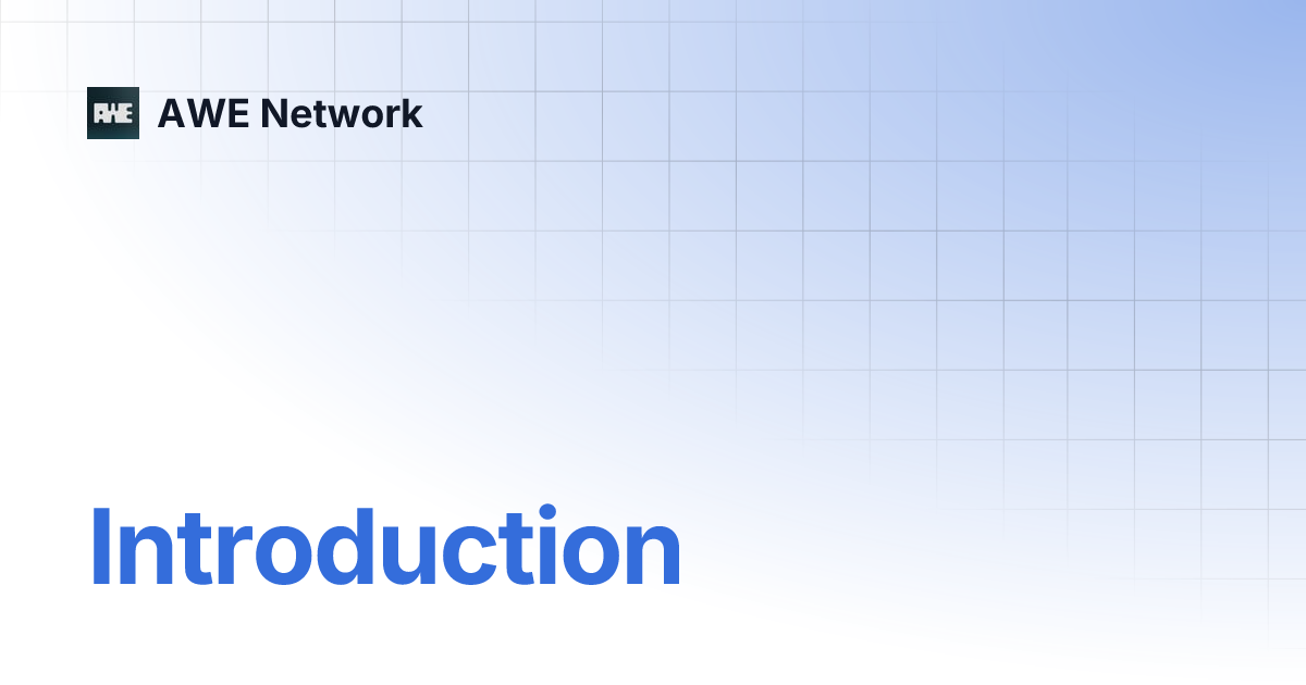 Introduction | AWE Network